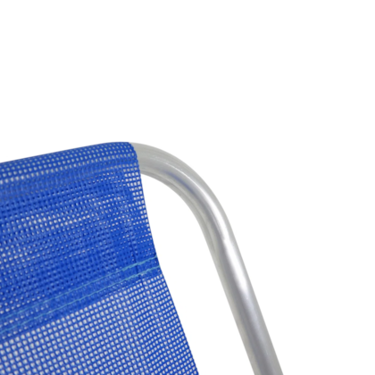 Cadeira de Praia Alta em Alumínio Lazy Azul 023502 Bel - Ultra Maquinas