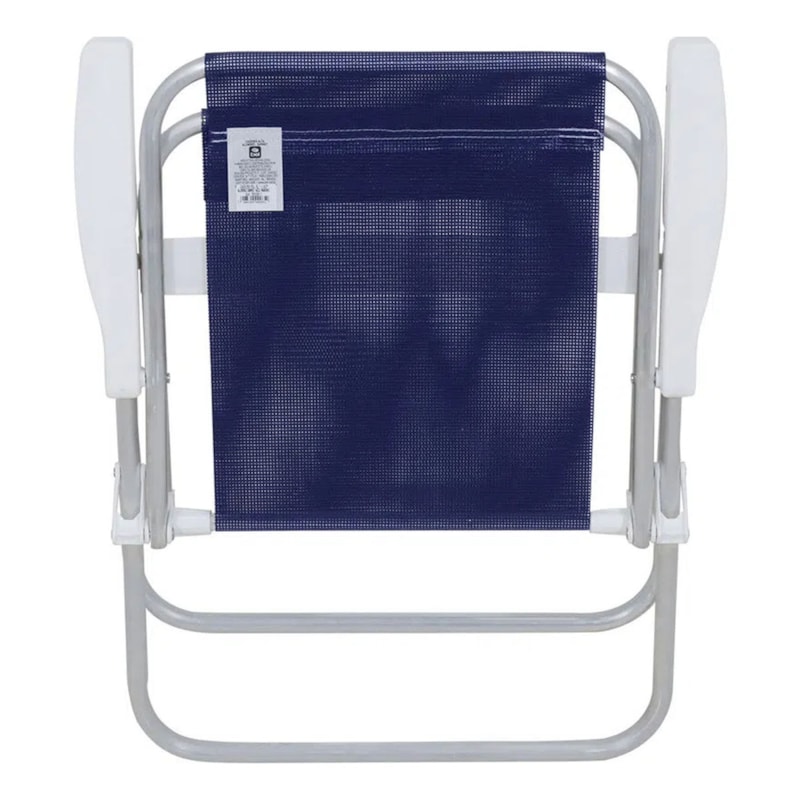 Cadeira de Praia Alta Lazy Aluminio Sannet Azul Marinho 23518 Bel ...