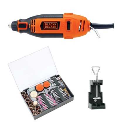 Kit Micro Retífica 180W 35000RPM 130 Peças RT18KA Black & Decker ...