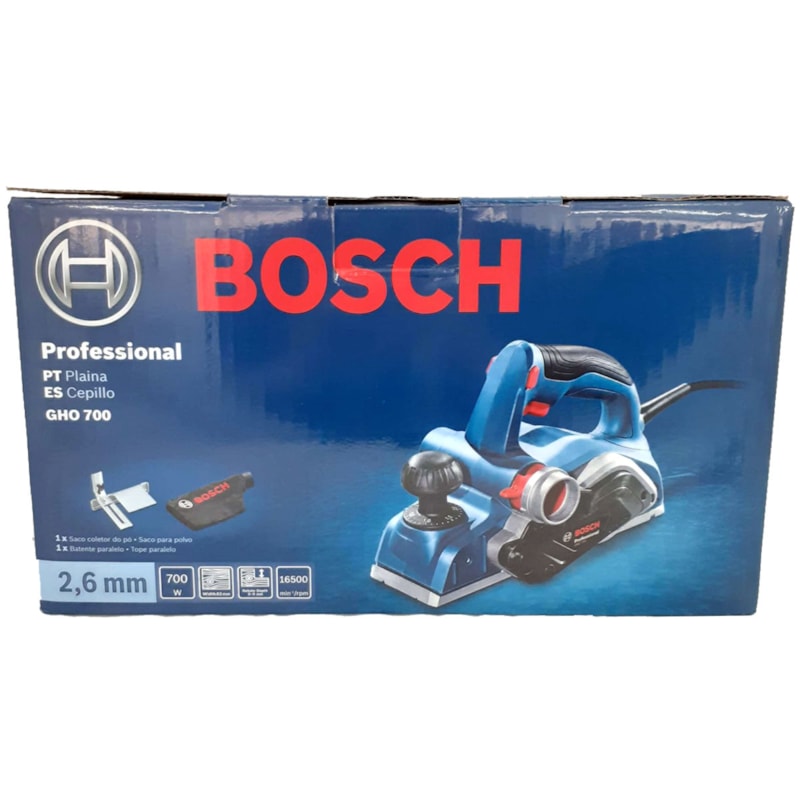 Plaina Eletrica 700w 16500rpm Gho700 Bosch Ultra Maquinas